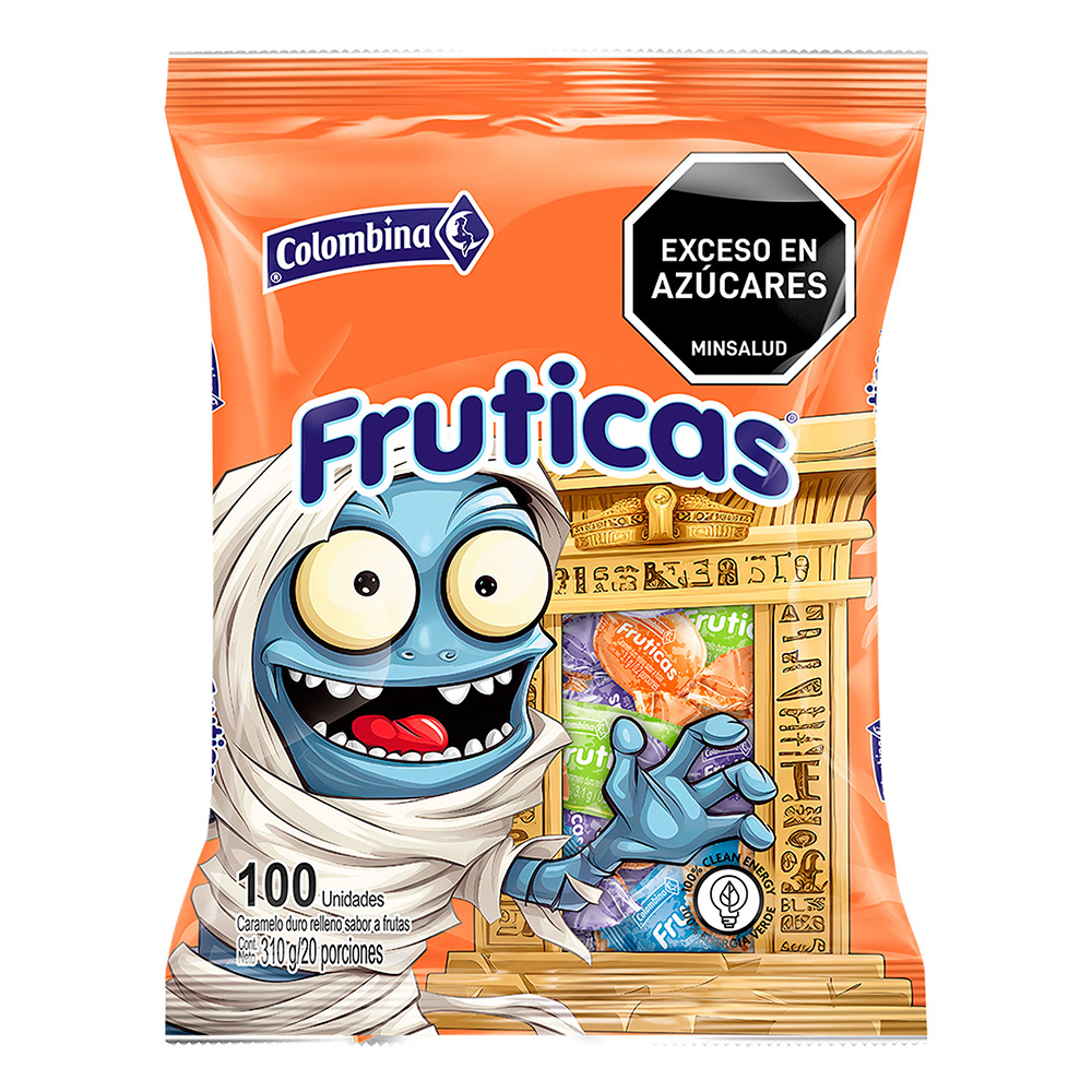 Caramelo Relleno Fruticas Colombina 100 Unidades 310Gr | SuperBooM